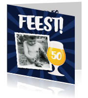 Uitnodiging 50 jaar maken - Abraham en Sarah kaarten op Fuif