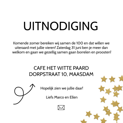 Samen 100 jaar uitnodigingen