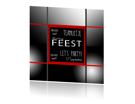 Stijlvolle uitnodiging voor een bedrijfsfeest